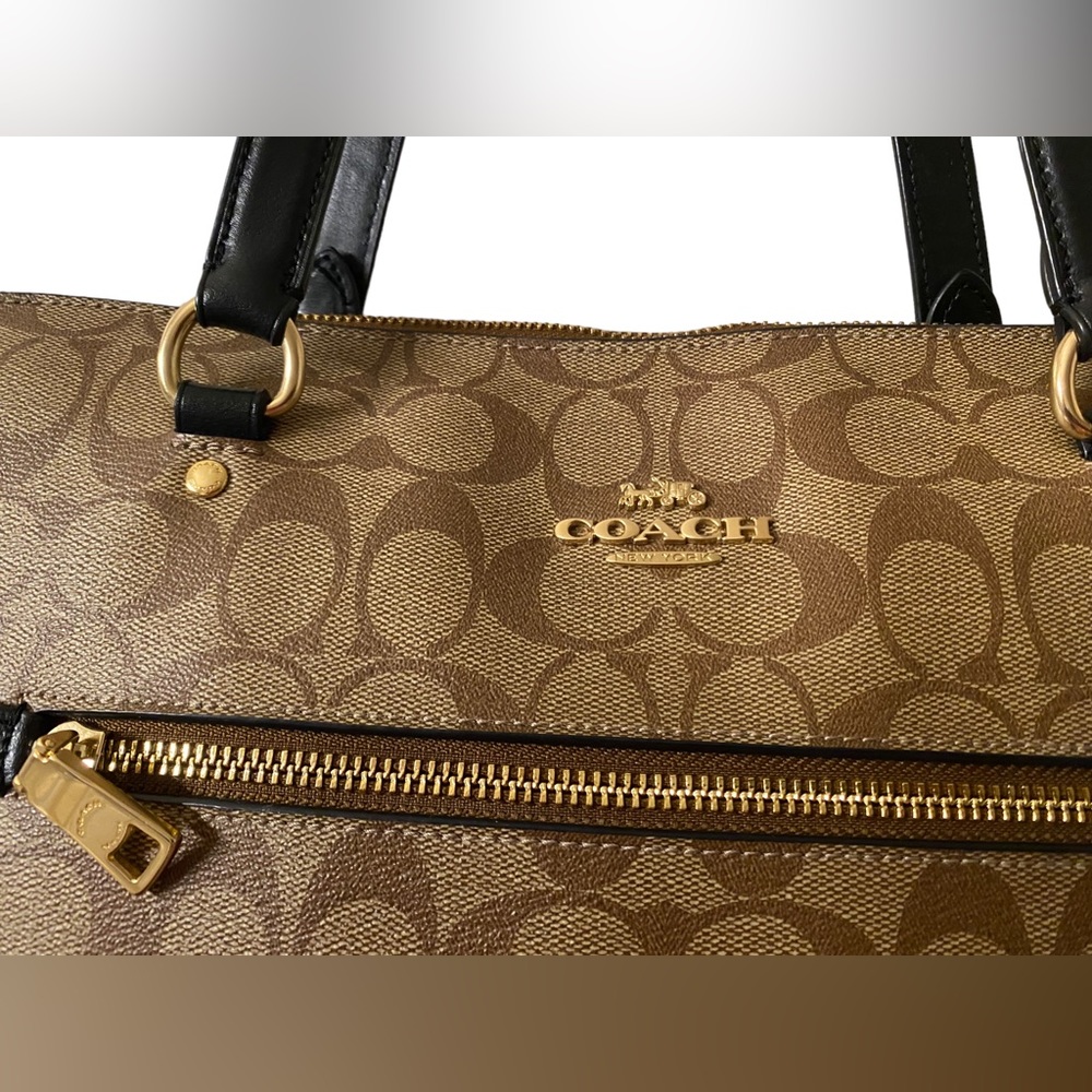 Coach Signature Gallery Leather Tote Bag - Gem